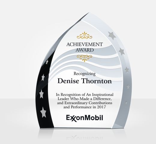 Crystal Achievement Award Plaque - DIY Awards