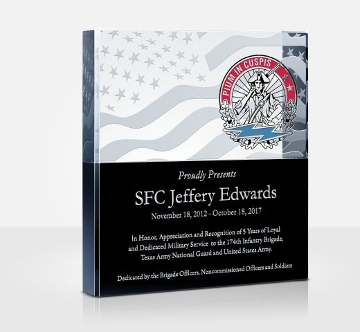Army Appreciation Plaques and Wording Samples - DIY Awards