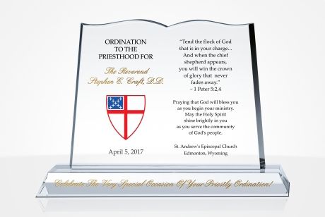 Pastor Ordination Crystal Plaques - DIY Awards