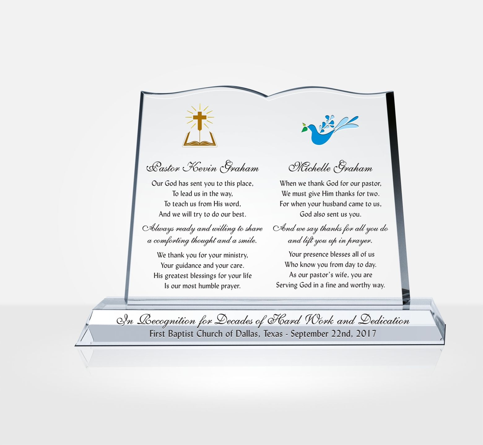 Pastor And Wife Anniversary Gift Tribute DIY Awards Pastor And Wife Anniversary Gift Tribute DIY Awards