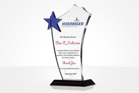 Personalized Crystal Leadership Award Plaques - DIY Awards