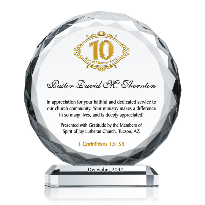 Pastor Anniversary Gift and Sample Wordings | DIY Awards