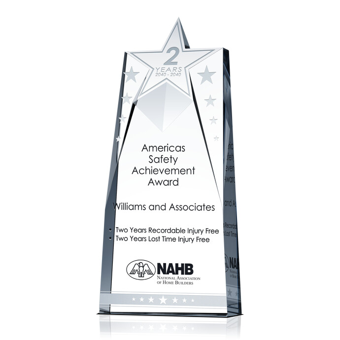 Star Safety Recognition Plaque & Sample Wording Ideas | DIY Awards