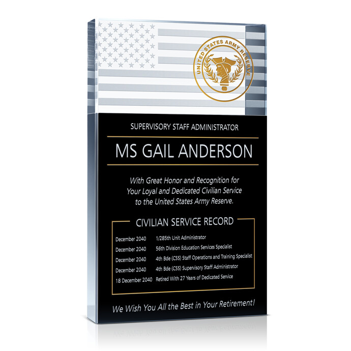 Army Retirement Plaque and Poem Samples | DIY Awards