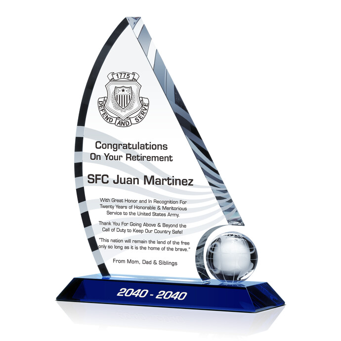 Army Retirement Gifts and Quote Samples | DIY Awards