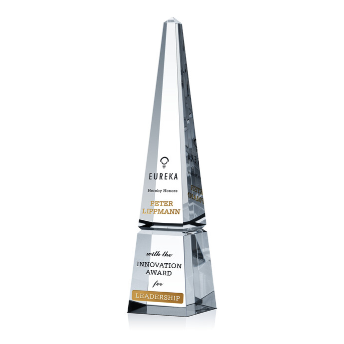 Crystal Leadership Award Plaque | DIY Awards
