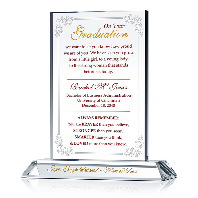 Personalized Business School Graduation Gift Plaque | DIY Awards