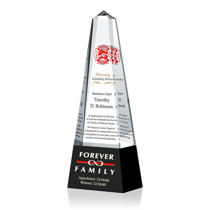 Fire Chief Retirement Service Award Plaque | DIY Awards