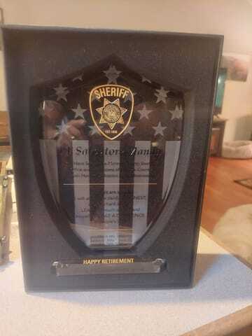 Shield Police Retirement Plaque | DIY Awards