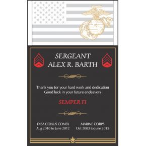 Unique Marine Corps Service Plaques & Thank You Quotes - DIY Awards