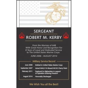 Marine Corps Retirement Plaque and Poem Samples - DIY Awards