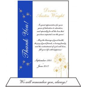 Thank You Teacher Retirement Gift Plaque - DIY Awards