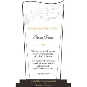 School Band Director/Conductor Gift Plaque - DIY Awards