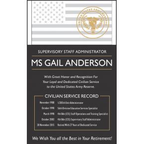 Army Retirement Plaque and Poem Samples - DIY Awards