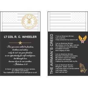 Air Force Prayer Gift Plaques with Airman's Prayer Poems - DIY Awards