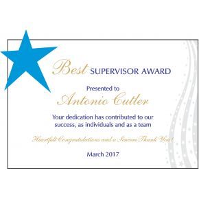 Star Boss Appreciation Plaque - DIY Awards